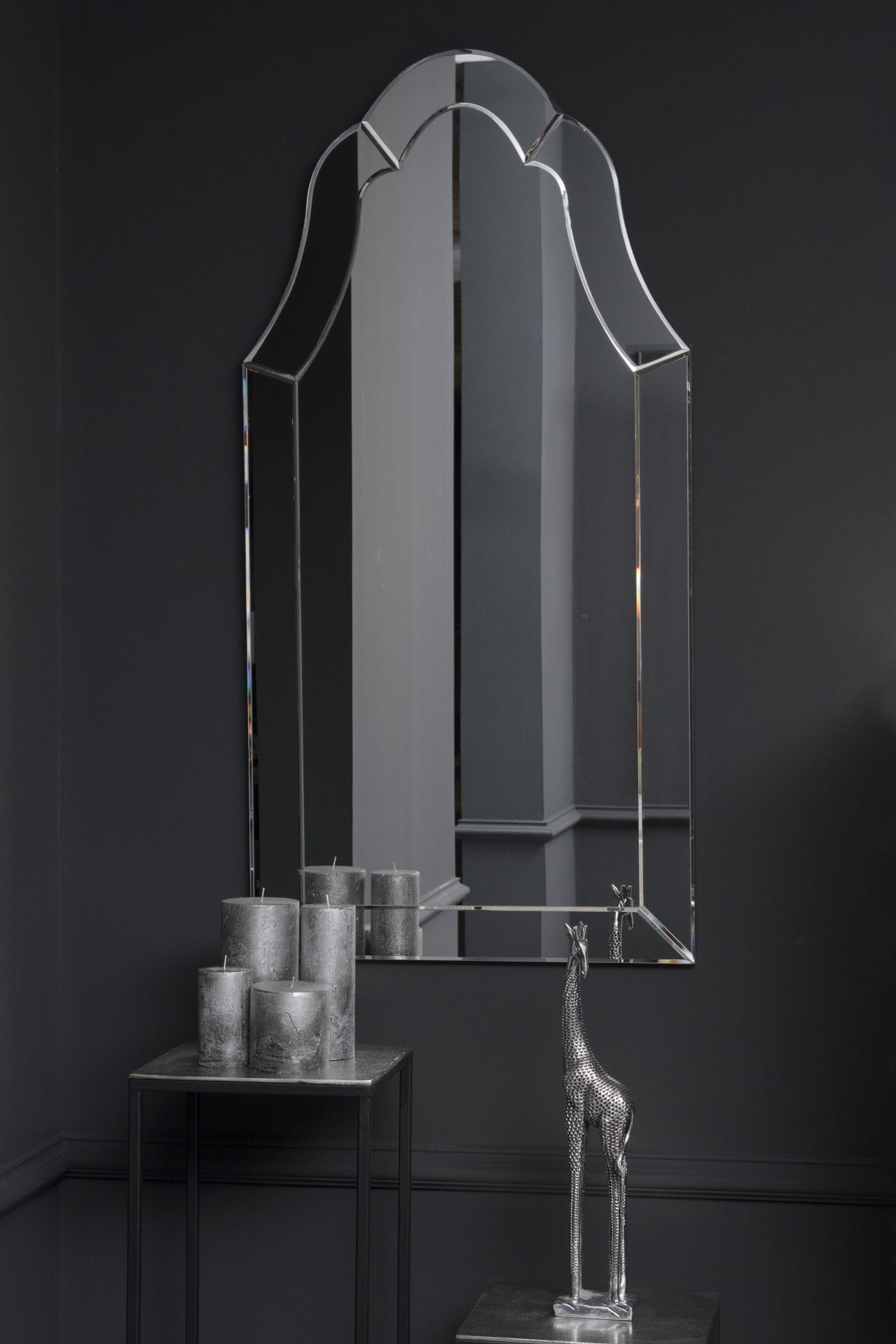 Lustro glamourlustrzana rama łuk 60x120 cm